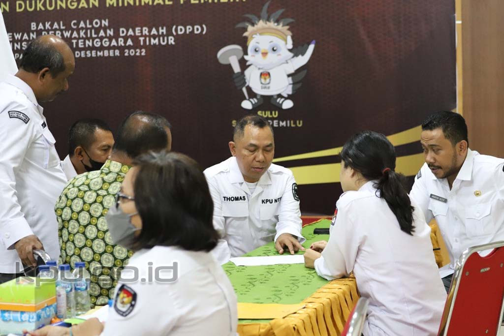 Penyerahan Dukungan Minimal Pemilih Bakal Calon Anggota Dpd Provinsi